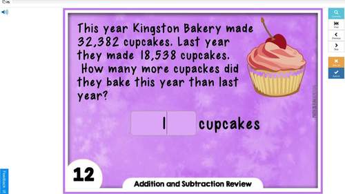4th Grade Addition and Subtraction Review | Boom™ Cards | Distance Learning