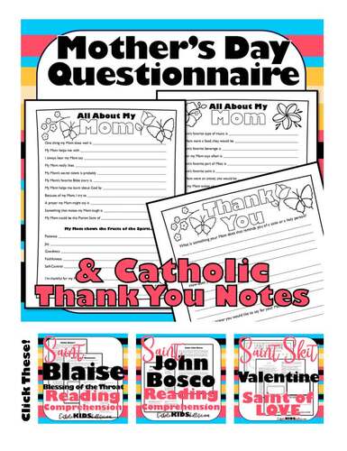 Mother's Day, Father's Day, & Grandparent's Day Questionnaire & Writing ...