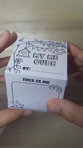 All About Me Cube Poster Craft Back to School Writing Activities Summer ...