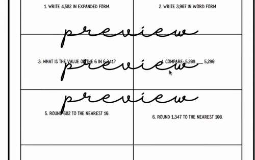 3rd Grade Math Review Packet | Operations, Geometry, Measurement and Data