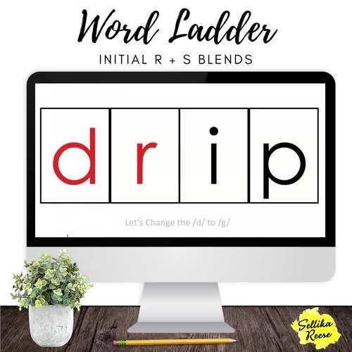 Initial R & S Blends Digital Word Ladder by Sellika Reese | TPT