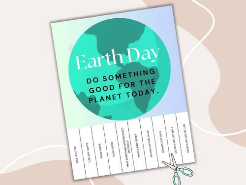 Editable Earth Day Challenge, Earth Day Activity, Tear-off Flyer ...