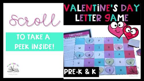 Valentine's Day Letter Match Game - Letter Identification & Sounds