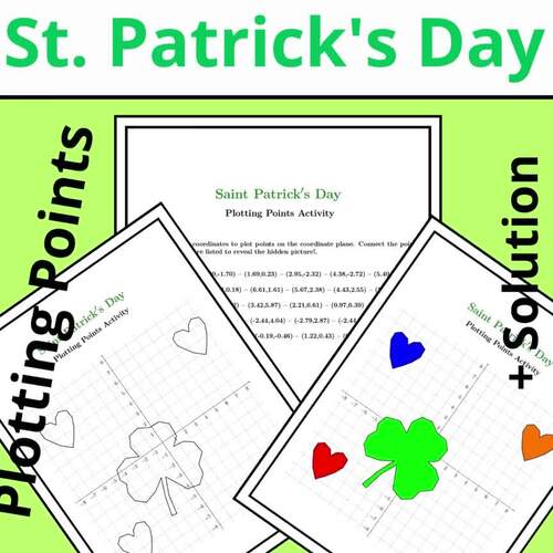 St. Patrick’s Day Plotting Points Mystery Picture – Coordinate Plane ...