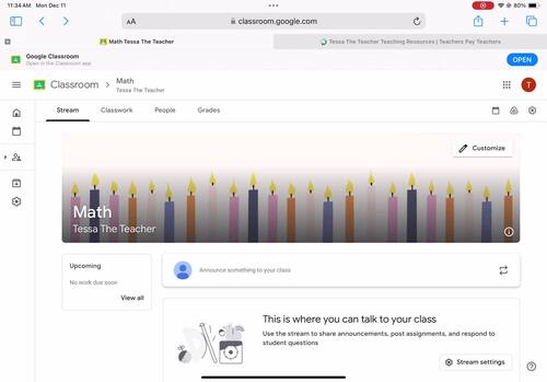 Happy Birthday Cake Candles ANIMATED Google Classroom Banner Header GIF