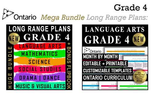 Grade 4 Ontario Long Range Plans BUNDLE | Editable (.docx) and ...