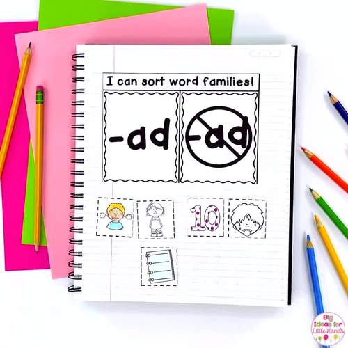 CVC Word Families Worksheets | Short A Word Family Interactive ...