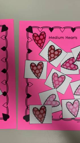 Heart Sort by Size Activity by Mrs Jackson's Little Learners | TPT