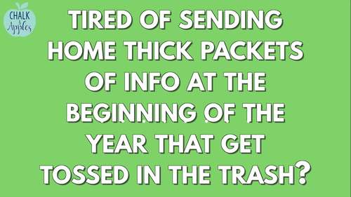 Back to School Flipbook Parent Handbook Editable Meet the Teacher Night ...