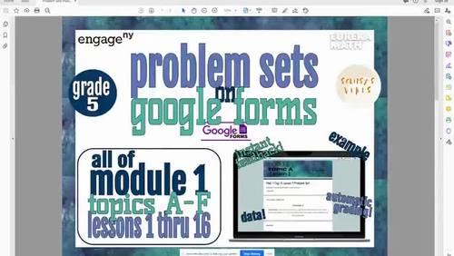 Eureka Math/EngageNY Problem Sets on Google Forms Grade 5, Module 1 ...