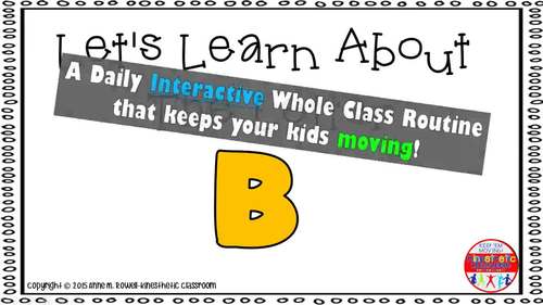 Interactive Alphabet and Letter Sound Practice Slideshow Letter B