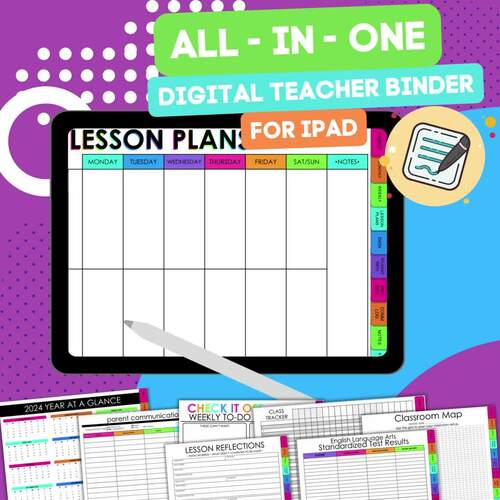 All in One Digital Teacher Binder / Planner for iPad (Goodnotes)