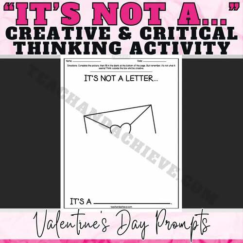 Finish the Picture, Valentine's Day Activity Creative Critical Thinking ...
