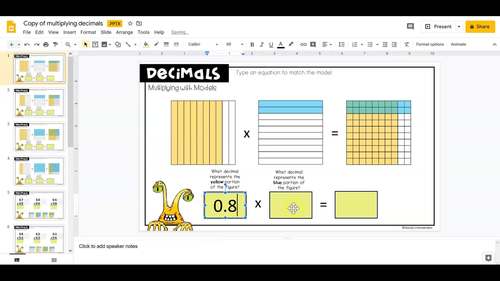 Multiplying Decimals using Models Digital Activities by Hooty's Homeroom