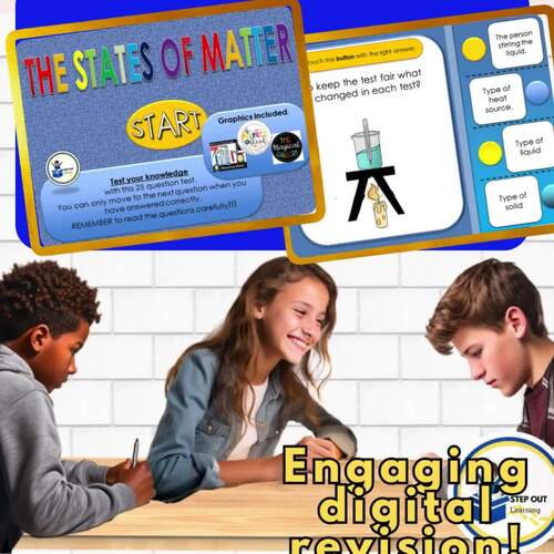 States of matter Quiz & worksheet - 5th grade science quiz - digital & pdf