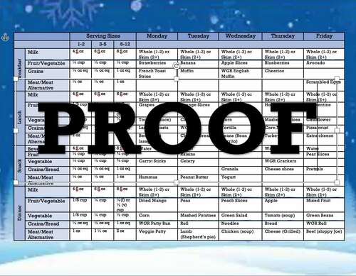 Winter CACFP Menus by Admin 4 You | TPT