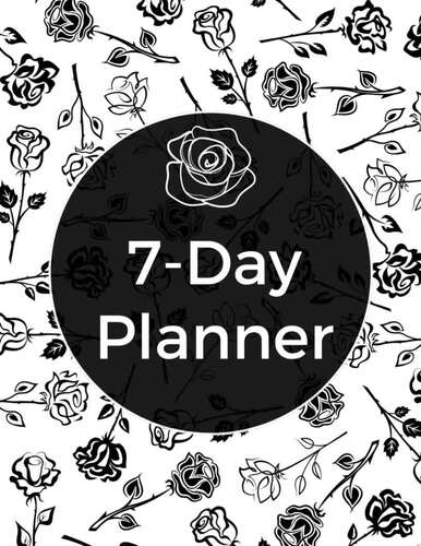 7-Day Printable Planner | Black and White Weekly Organizer PDF | Daily ...