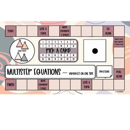 Solving Equations with Variables on ONE side | PowerPoint Board Game Review