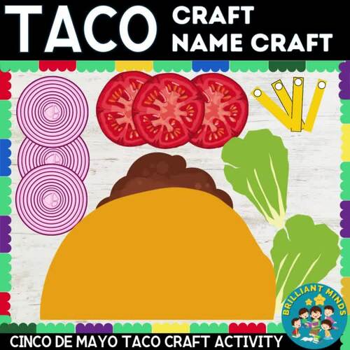 Taco Name Craft & Coloring Pages | Cinco de Mayo & Taco Day Activities ...
