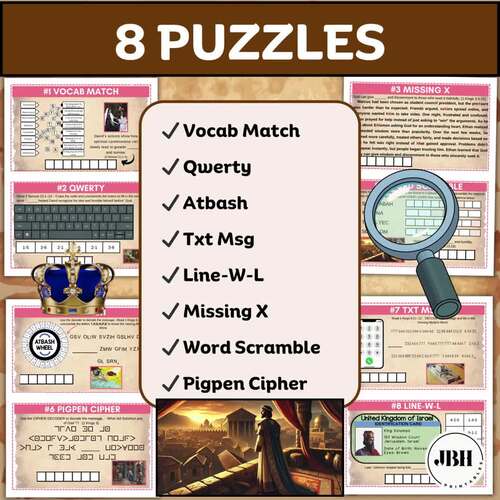 David & Solomon Escape Room Printable LDS Game for Teens, Come Follow Me