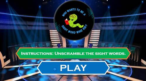 PowerPoint Unscramble Sight Word Game | Fry Words 151-160 | TPT