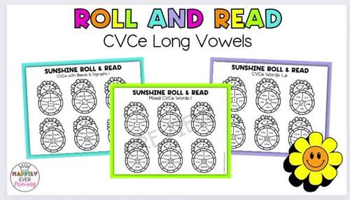 End of the Year Summer Roll & Read Fluency Practice Games | Long Vowel CVCe