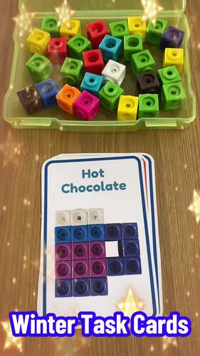 Snap Cubes Winter Task Cards / Snap Cube STEM Challenges Math Cubes ...