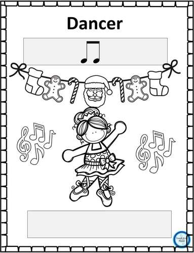 Christmas Music Coloring Pages, Music Worksheets, Sub Tub by TEACH KIDS ...