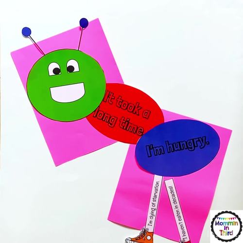 Hyperbole Writing Activity Lesson and Bulletin Board Caterpillar l Test ...