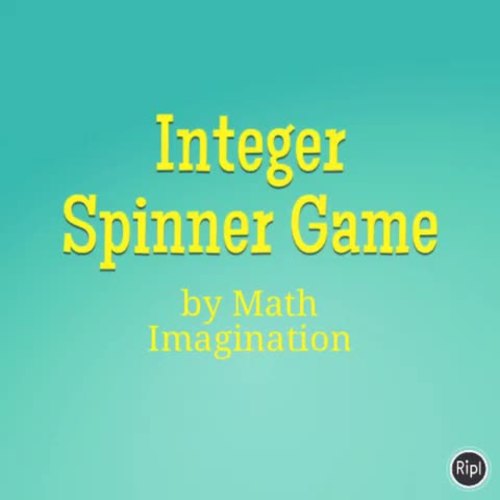 Integer Spinner Game - Integer Fluency by My Math Imagination | TPT