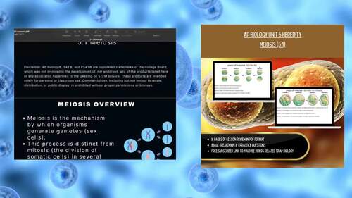 AP Biology UNIT 5 Heredity Meiosis 5.1 Lesson Guide by Geeking Out on STEM