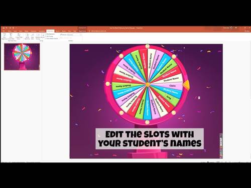 Spin The Wheel Digital Class Name Selector for PowerPoint | Editable ...