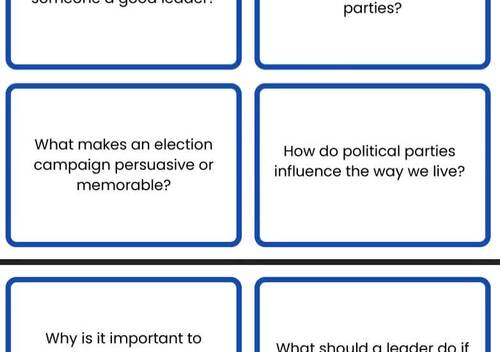 Election & Leadership Discussion Cards | Critical Thinking | Social Studies
