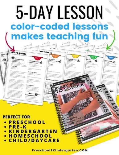SCHOOL | Activities for Preschool and Pre-K - K | 5-Day Lesson Plans