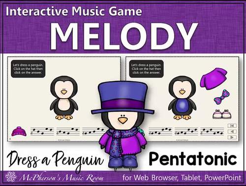 Solfege Winter Music Activity Pentatonic Interactive Melody Game Dress ...