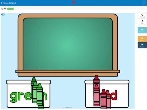 Sorting by Color Digital Boom Cards™ Crayons Theme for Back to School