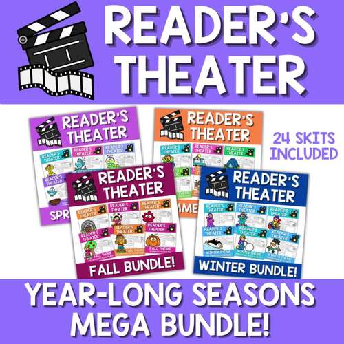 Year Long Readers Theater Seasonal Activities Bundle | Winter Spring ...