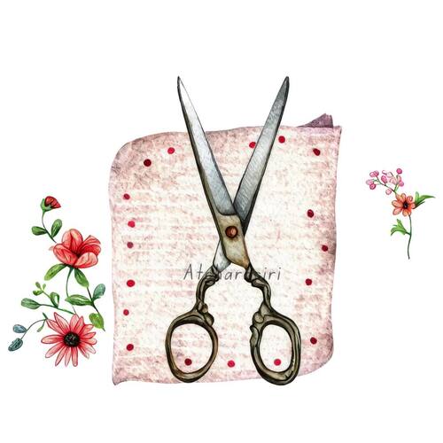 Watercolor Patchwork Style Clipart - 14 PNG Digital Download | TPT