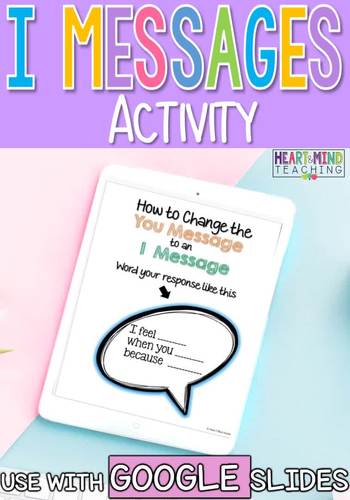 I Messages communication skills activity by Heart and Mind Teaching