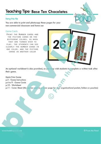 Valentine's Day Place Value Activity | Base Ten Block Matching Game