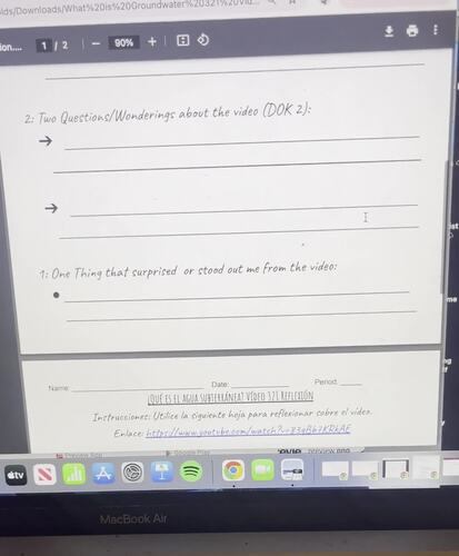 Sub Day Plan - What is Groundwater? 321 Video Reflection by Candyce ...