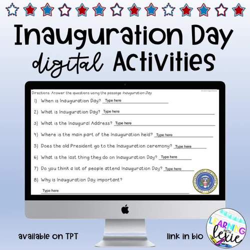 Inauguration Day Digital Activities by Learning with Lexie | TPT