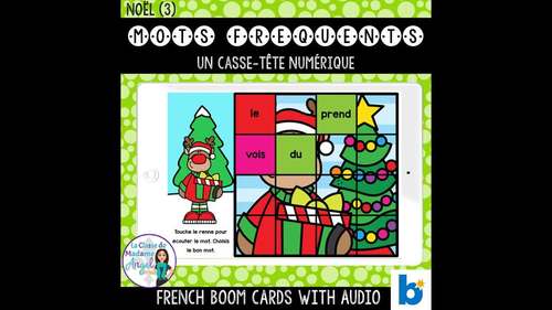 Mots fréquents: French Christmas Sight Word Puzzle Digital Game BOOM ...