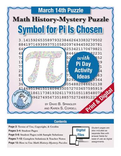March 14: Pi Day Puzzle & Activities | Graph Ordered Pairs | Integer ...