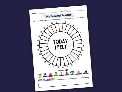 Inside Out My Feelings Tracker | Morning Feeling Check-ins | Feelings ...