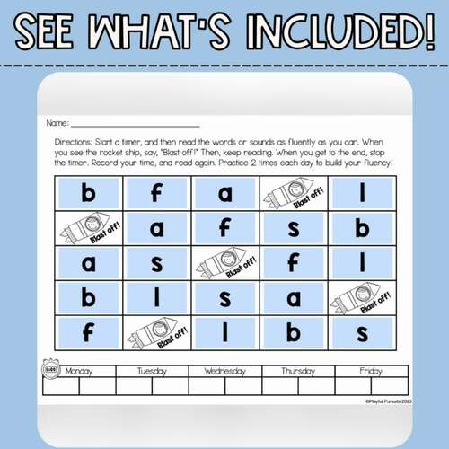 Fluency R.A.C.E. | Space Theme | Auto-fill to Make Custom Games | TPT