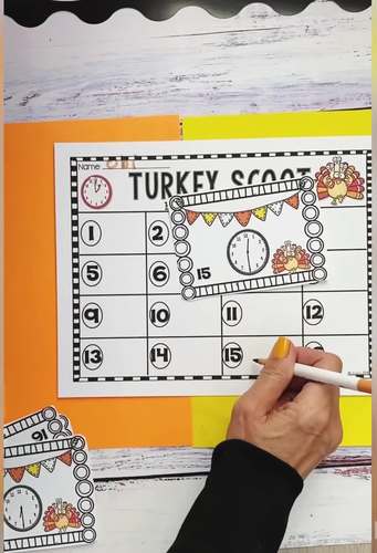 Turkey Scoot Math and Literacy Task Cards EDITABLE | TPT