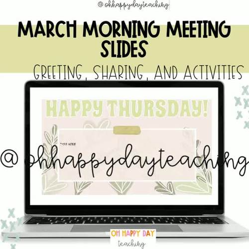 March Morning Meeting Slides | Morning Meeting Slides In Google Slides.