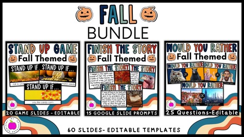 Fall Icebreaker Games and Activities Bundle by KJ Inspired Resources