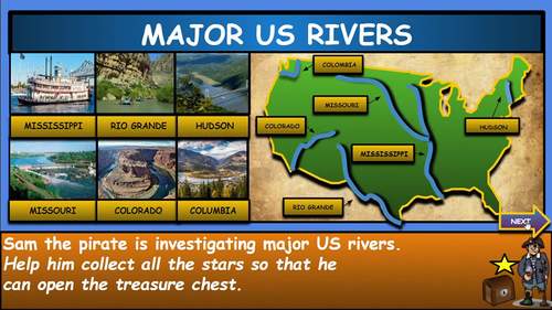 The US Major Rivers Powerpoint. Mississippi. Colorado. Hudson + Worksheets
